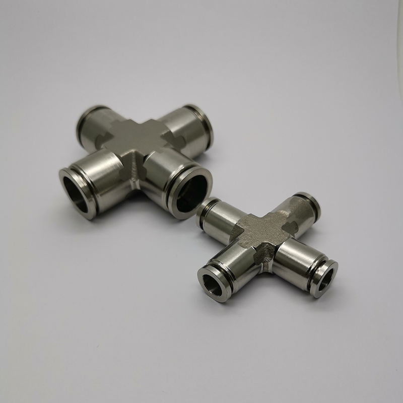 MPZAS 316 stainless steel push to connect union cross pneumatic ...